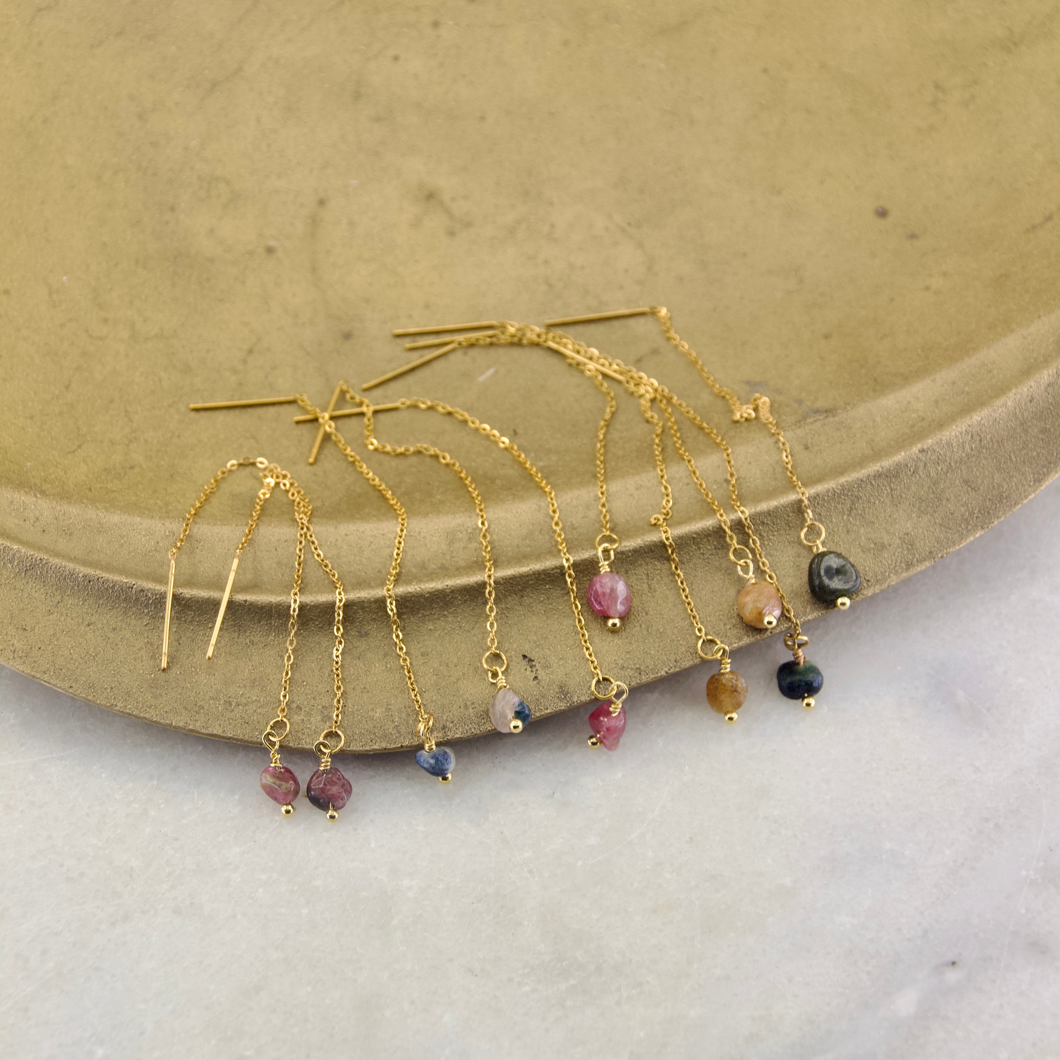 Divine Treasures Stone Thread Earring – veluna